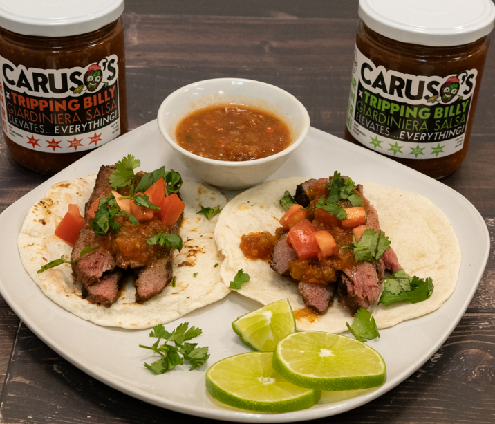 Elk Steak Tacos with Tripping Billy Salsa – Chicago Game & Gourmet